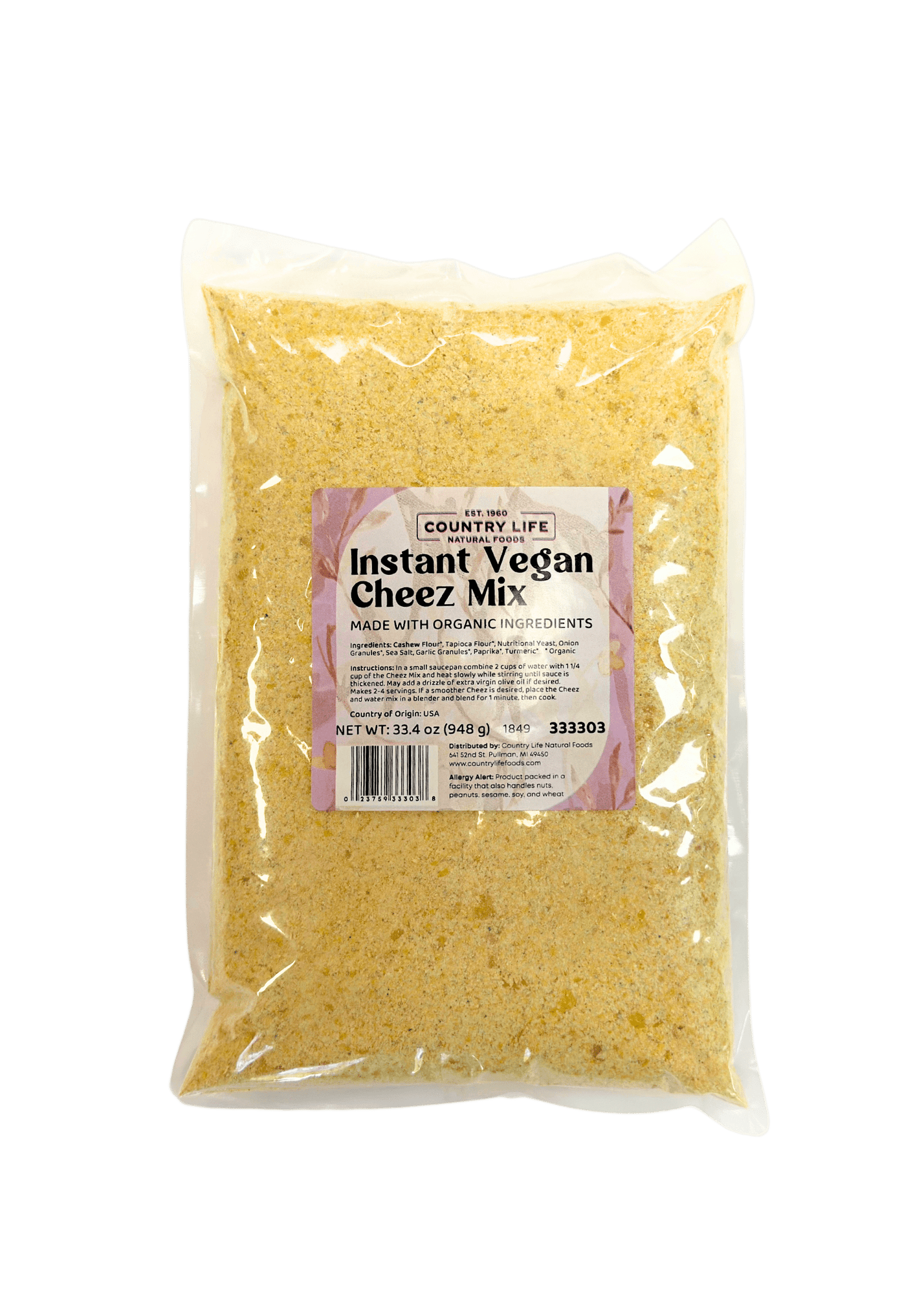 Cheez Mix, Vegan, Instant | Country Life Natural Foods