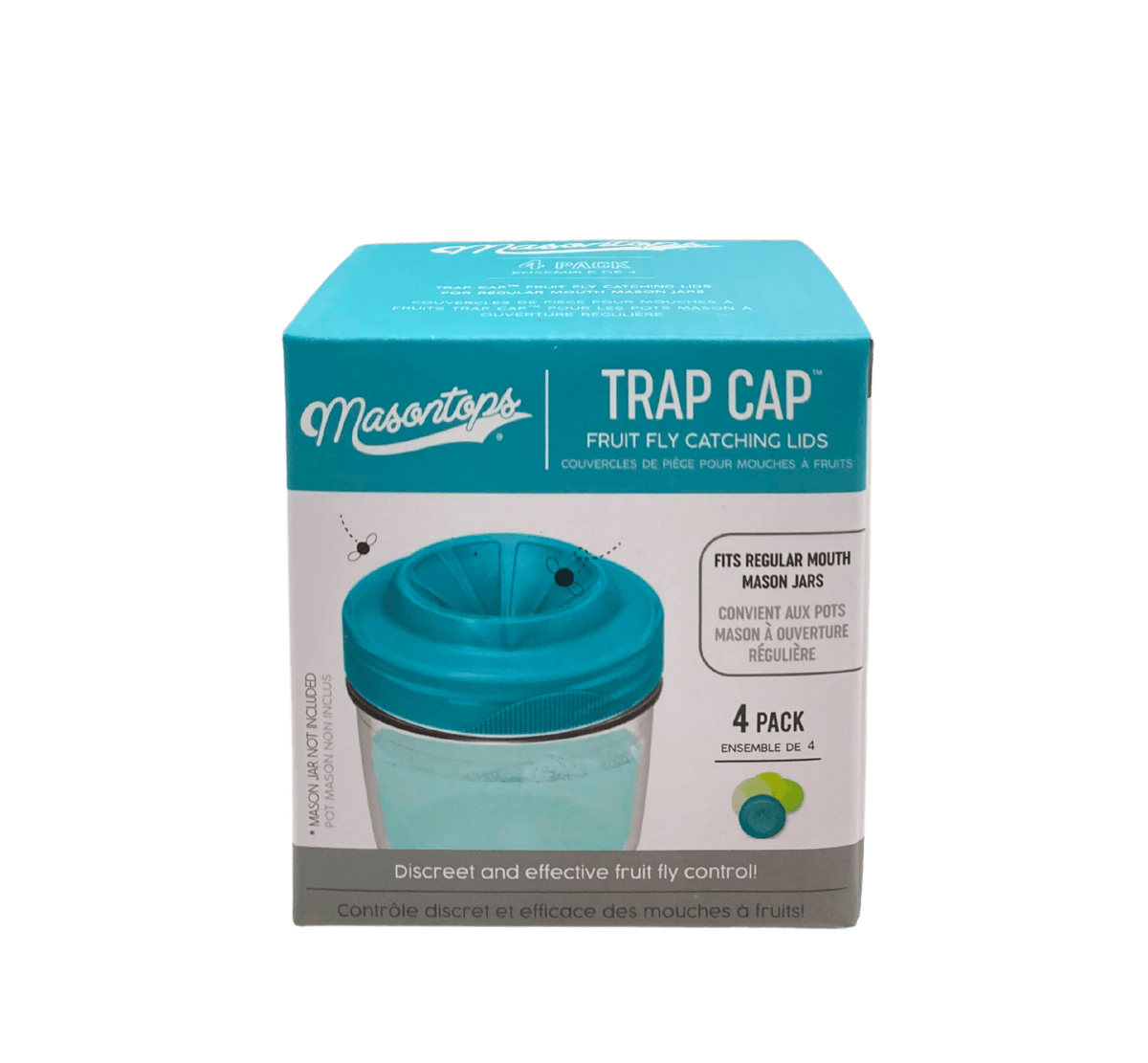 Trap Caps for Fruit Flies, 4-Pack, Masontops | Country Life Natural Foods