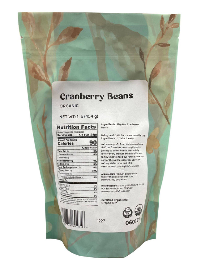 Cranberry Beans, Organic | Country Life Natural Foods