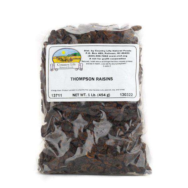 Raisins, Thompson | Country Life Natural Foods