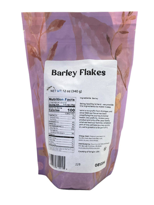 Barley, Rolled Flakes | Country Life Natural Foods