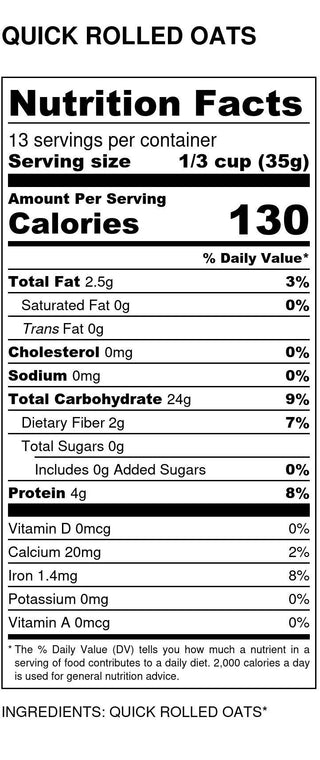 Oats, Quick Rolled | Country Life Natural Foods