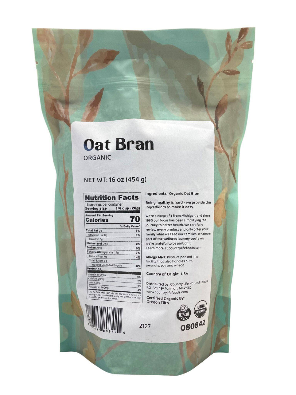 Oat Bran, Organic | Country Life Natural Foods