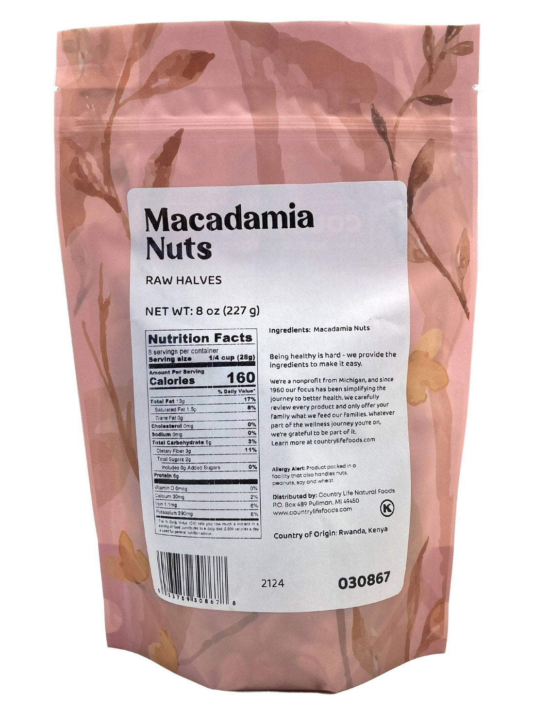 Macadamia Nut Halves | Country Life Natural Foods