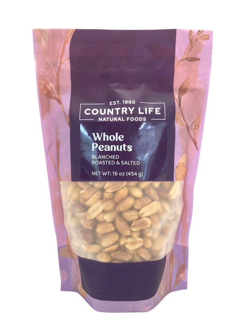 Peanuts, Whole, Blanched, Roasted, Salted | Country Life Natural Foods